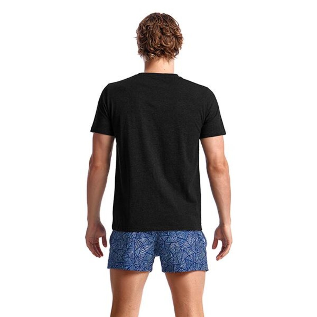 Funky Trunks Crew Neck T-Shirt Hunk Life Black | Mens Activewear