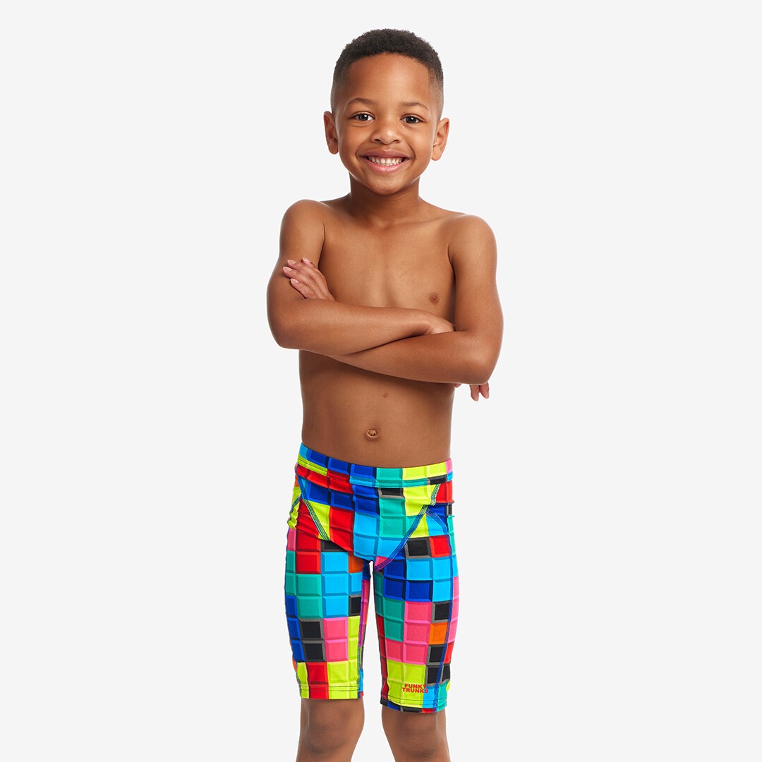 Funky Trunks Miniman Swim Jammers Blocked | Toddler Boys Swimwear